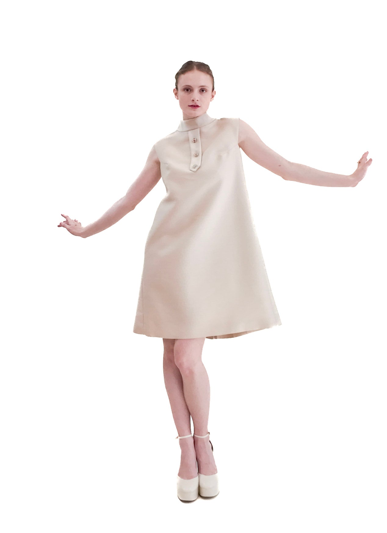 1960's Silk Ivory A- Line Shift Cocktail Dress – The Kit Vintage